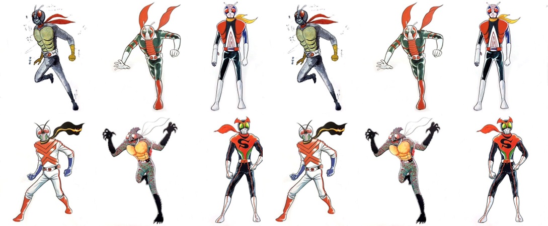 Os designs conceituais de 'Kamen Rider' na Era Showa (1971-1975 ...